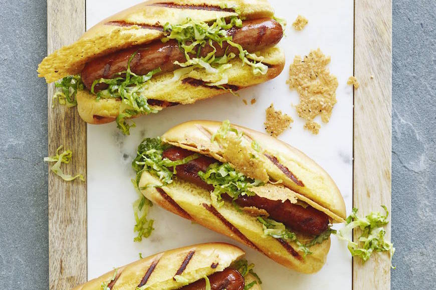 Caesar Salad Hot Dogs - What's Gaby Cooking