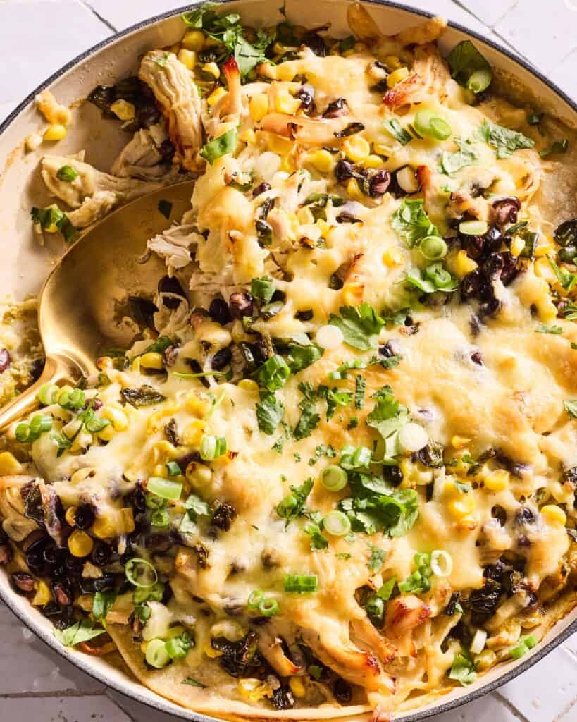 Chicken Poblano Skillet Enchiladas - What's Gaby Cooking
