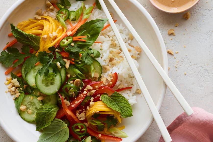 Veggie Spring Roll Bowl - What's Gaby Cooking