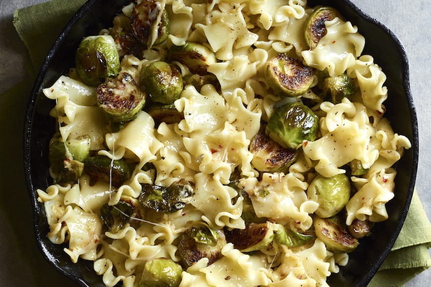 Garlic Brussels Sprouts Pasta - What's Gaby Cooking