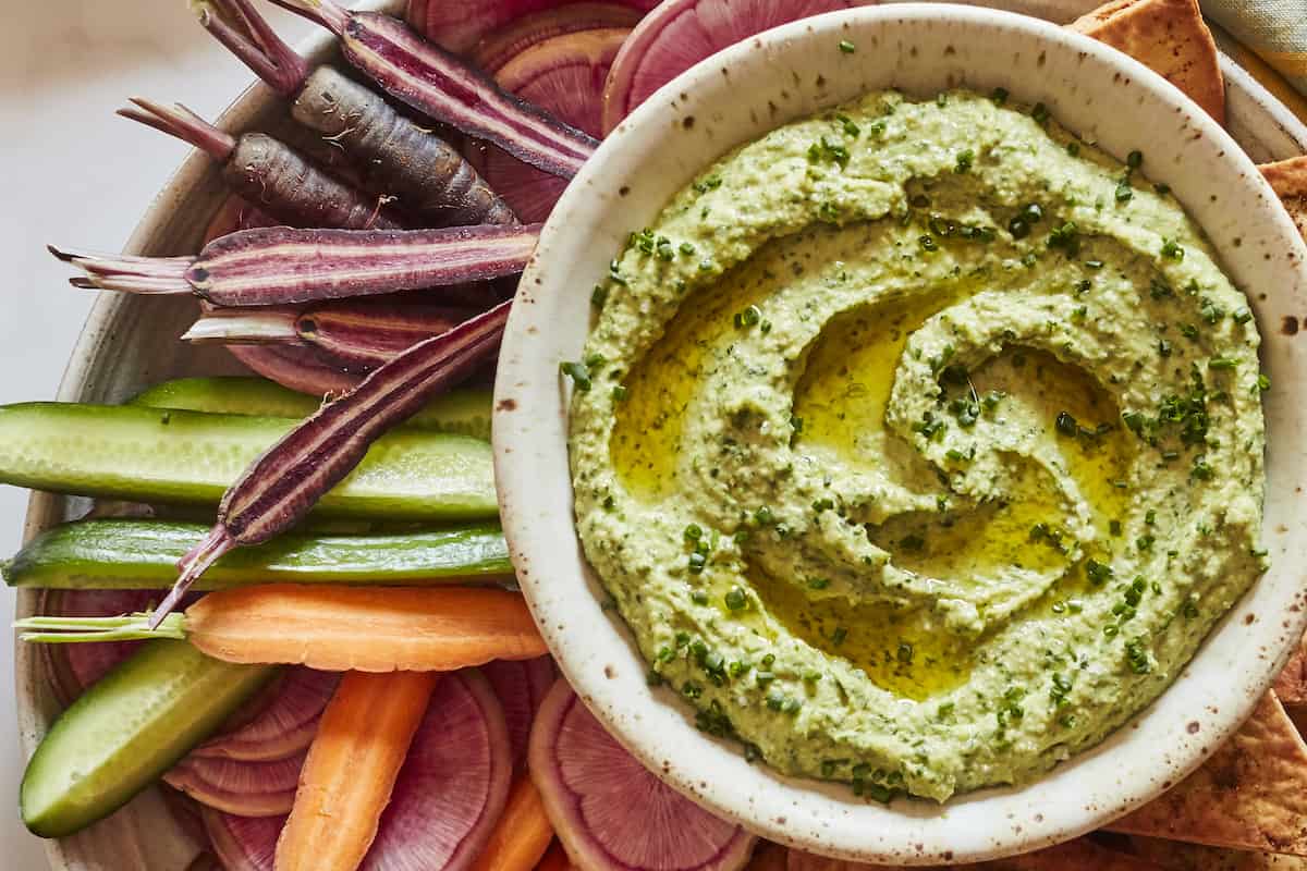 Green Goddess Hummus - What's Gaby Cooking