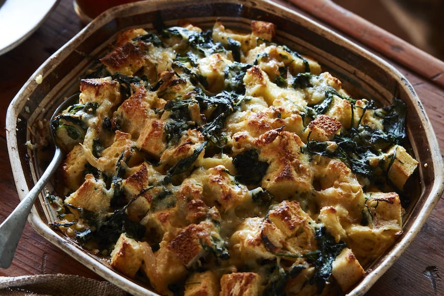 Spinach Cheese Strata - What's Gaby Cooking