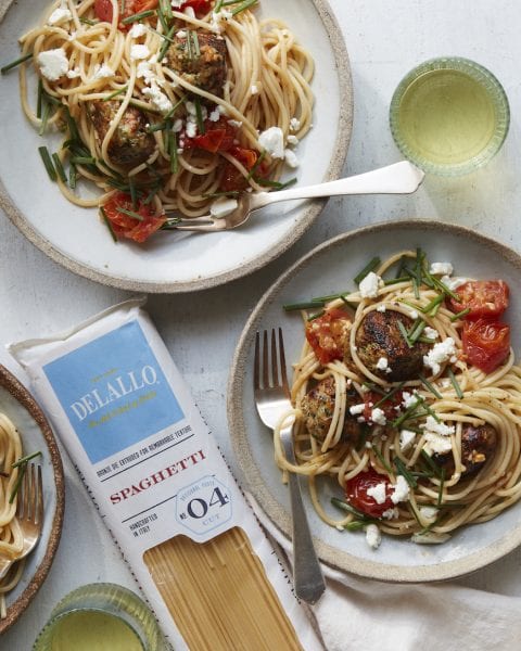 Mediterranean Meatballs And Herb Pasta - What's Gaby Cooking
