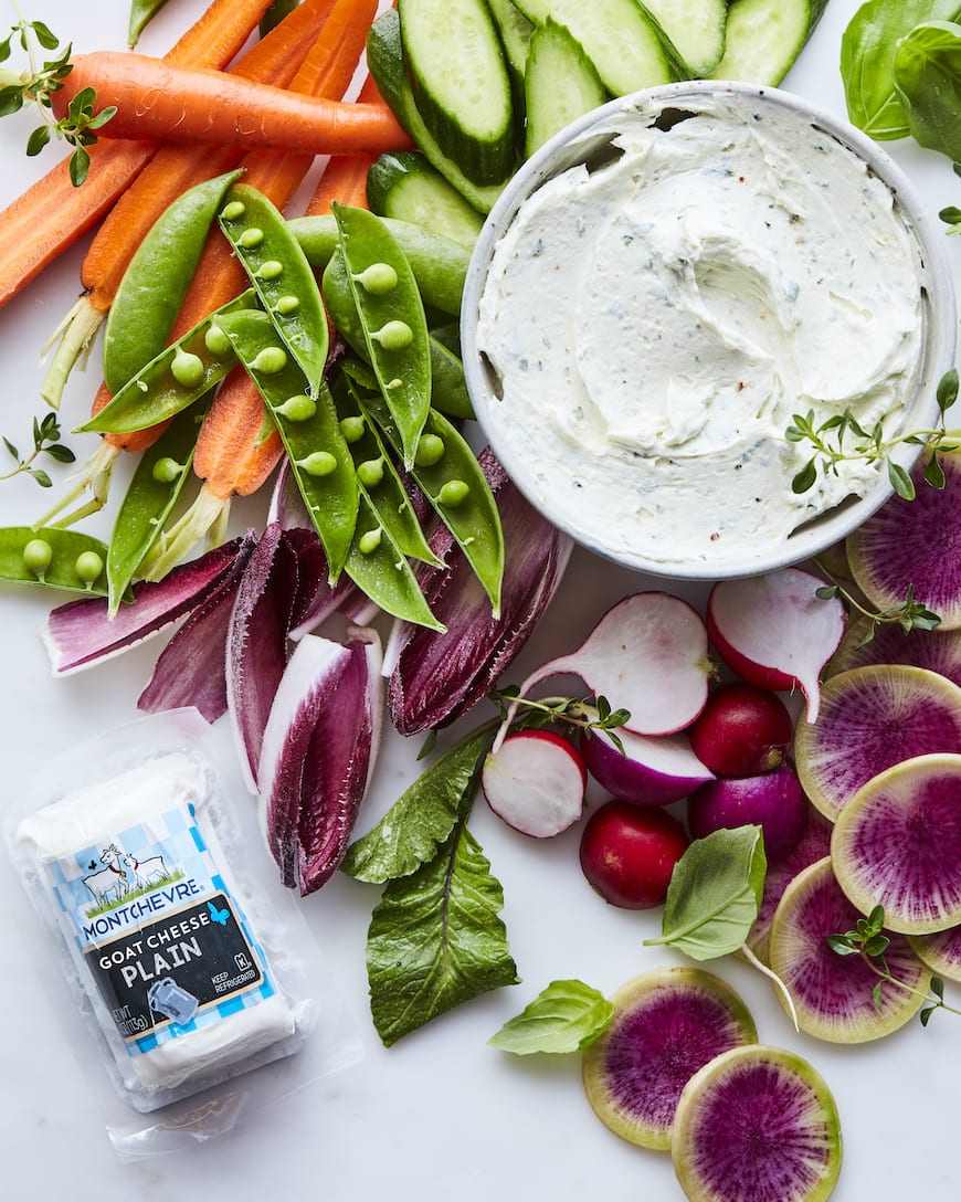 Basil Whipped Goat Cheese - What's Gaby Cooking