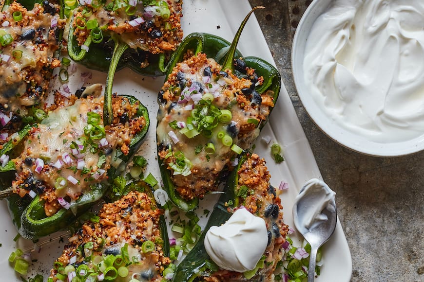 Poblano Stuffed Peppers - What's Gaby Cooking