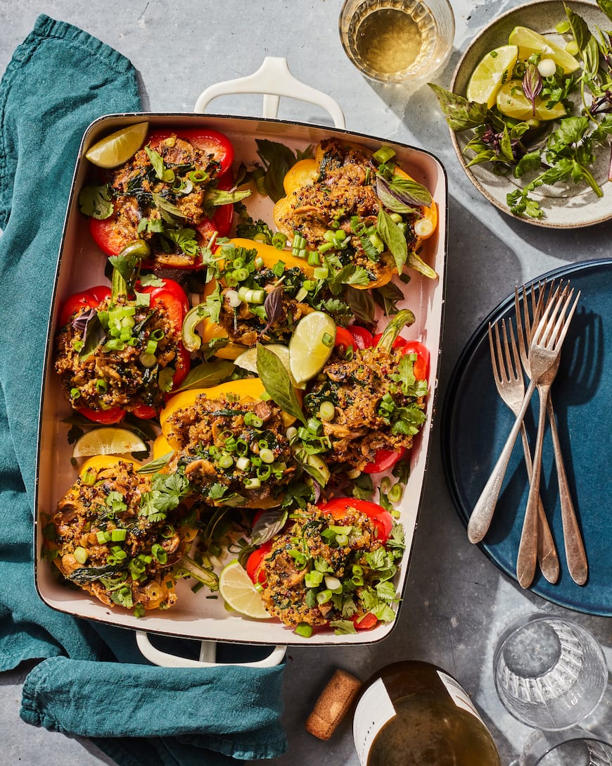 Coconut Curry Stuffed Peppers - What's Gaby Cooking