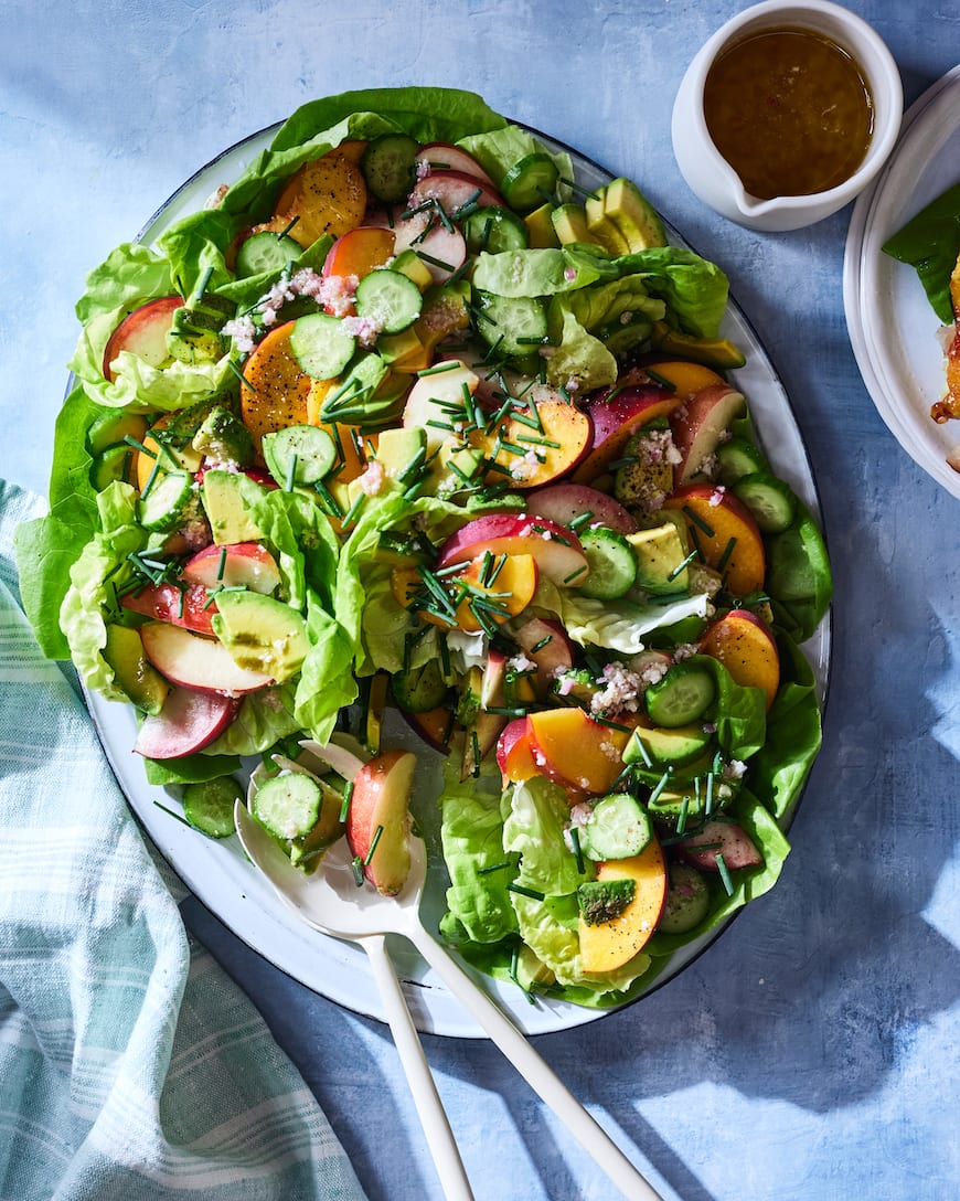 Avocado Peach Summer Salad - What's Gaby Cooking