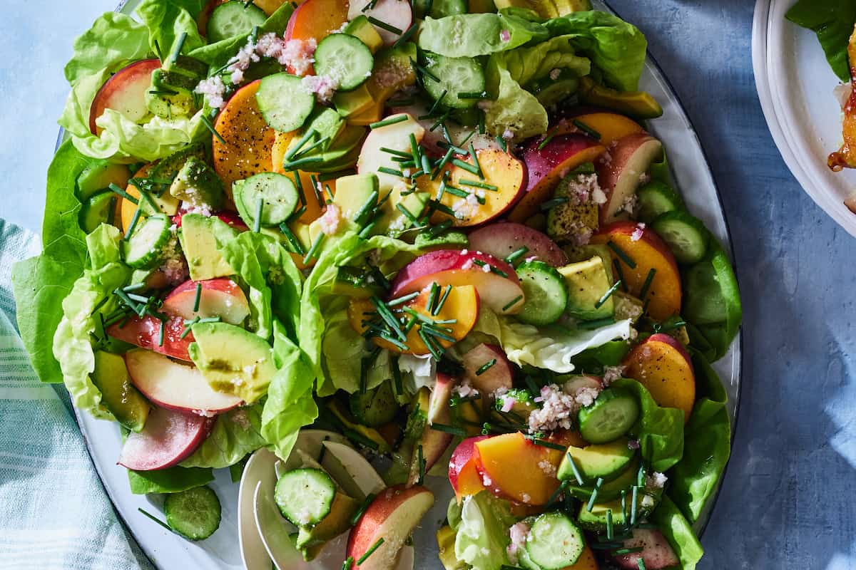 Avocado Peach Salad - What's Gaby Cooking