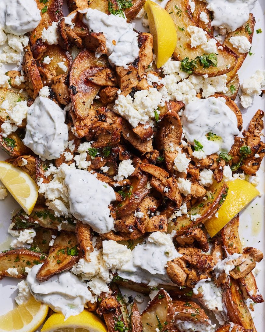 Chicken Gyro Fries - What's Gaby Cooking