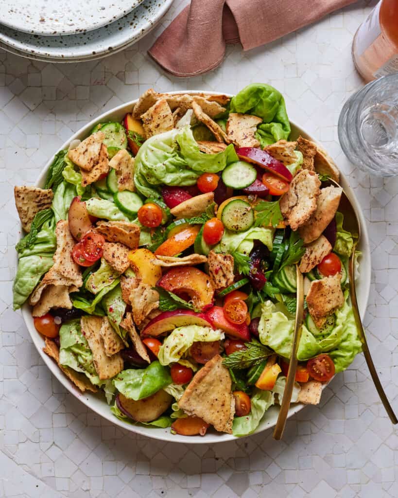 Stone Fruit Summer Fattoush - What's Gaby Cooking