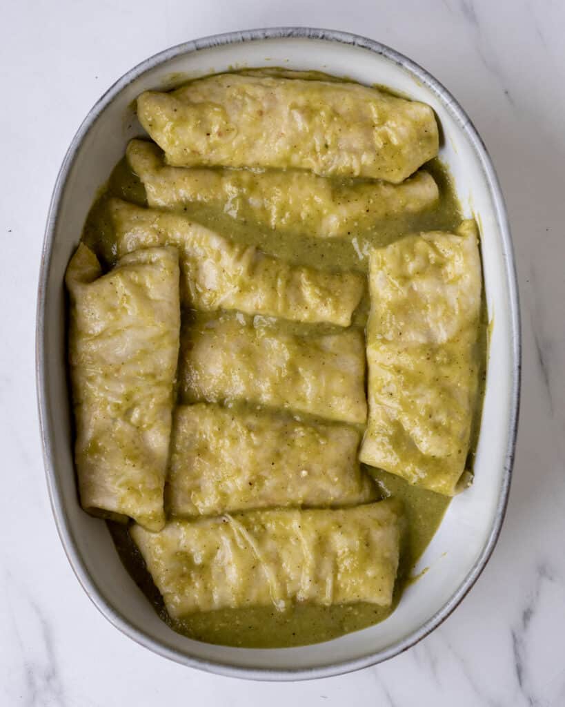 Green Chicken Enchiladas - What's Gaby Cooking