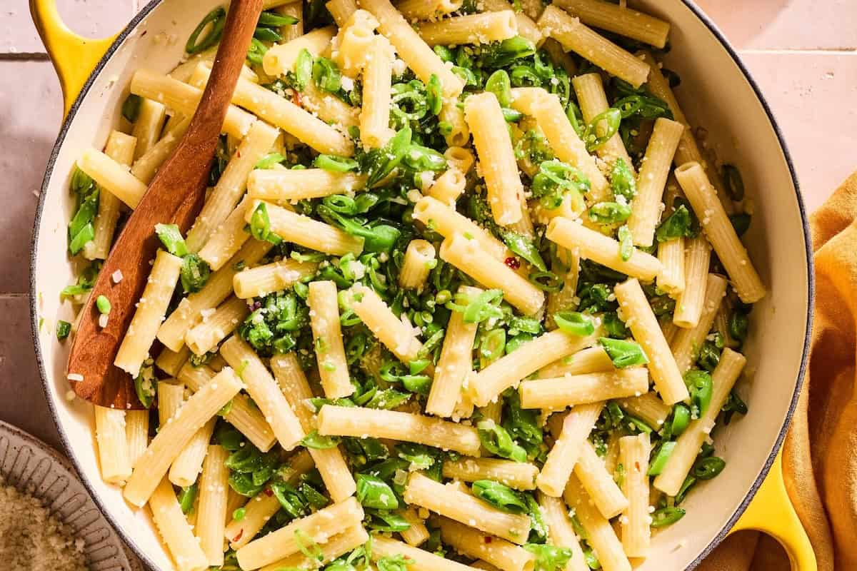 20 Minute Snap Pea Pasta - What's Gaby Cooking