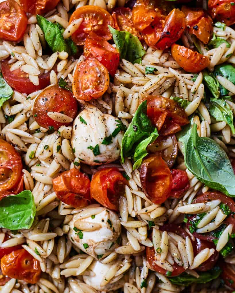 Caprese Orzo Pasta Salad - What's Gaby Cooking