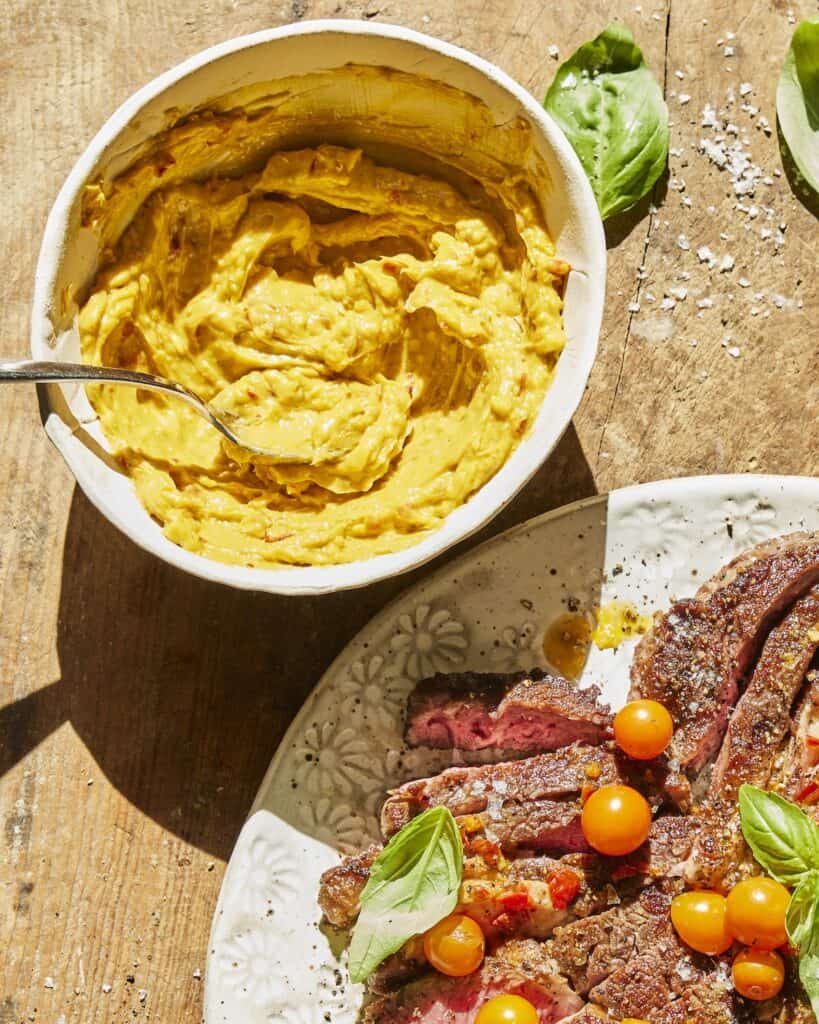 Grilled Ribeyes With Calabrian Chile Butter - What's Gaby Cooking