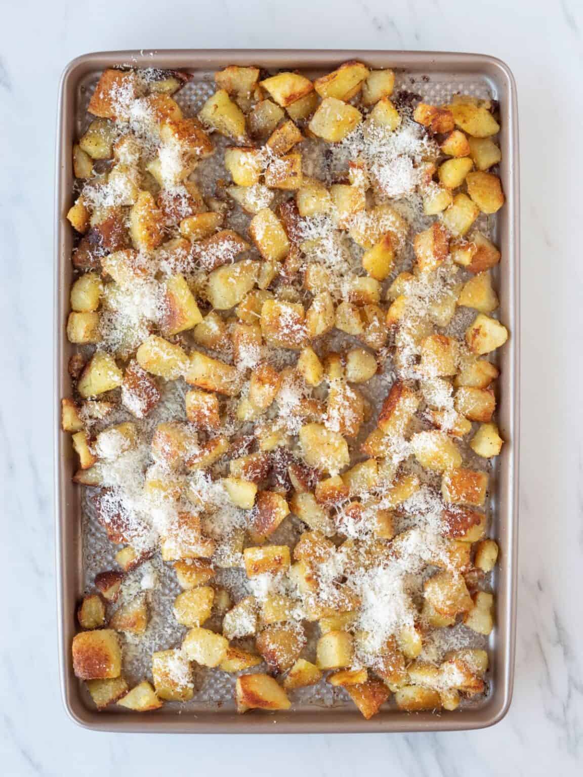 Cacio E Pepe Roasted Potatoes - What's Gaby Cooking