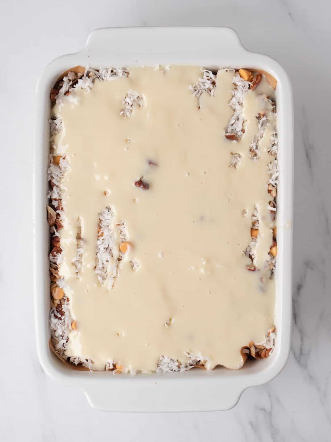 Magic Bar Brownies - What's Gaby Cooking