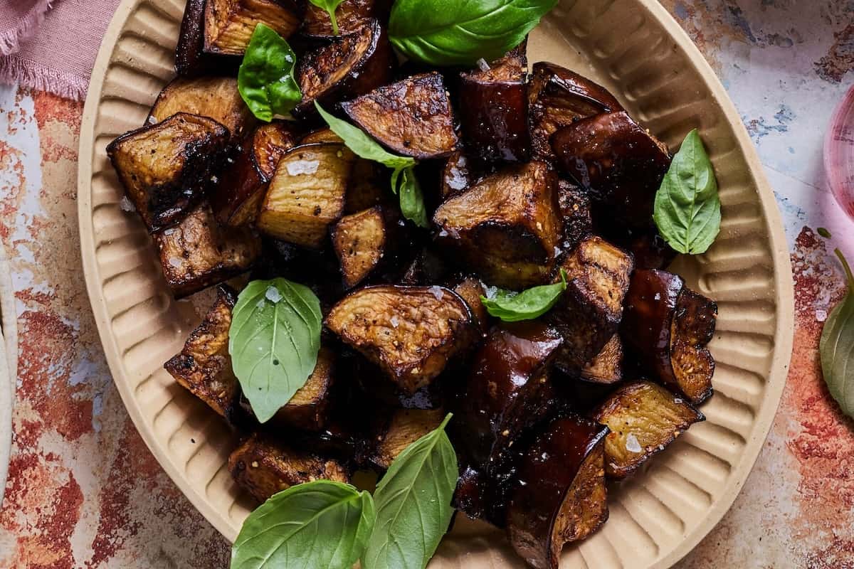 Balsamic Roasted Eggplant - What's Gaby Cooking