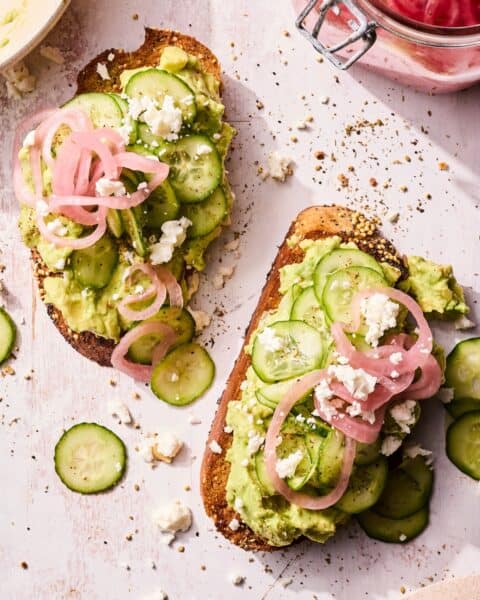 Cucumber Toast With Avocado - What's Gaby Cooking