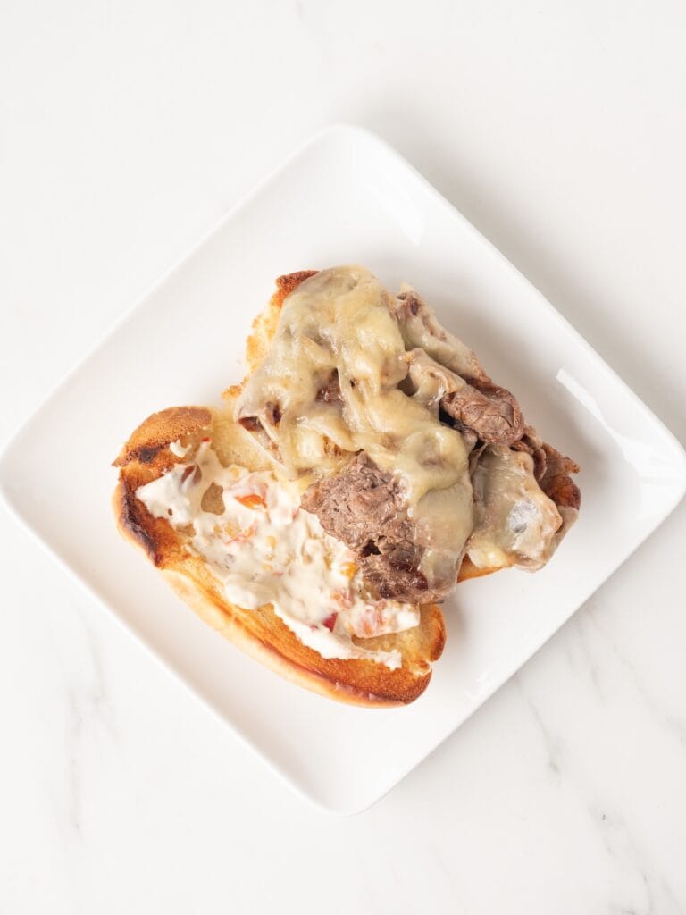 Philly Cheesesteak With Cherry Pepper Mayo - What's Gaby Cooking
