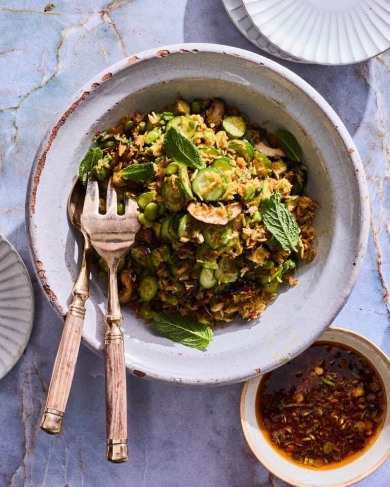 Crispy Rice Salad With Ginger-Sesame Dressing - What's Gaby Cooking