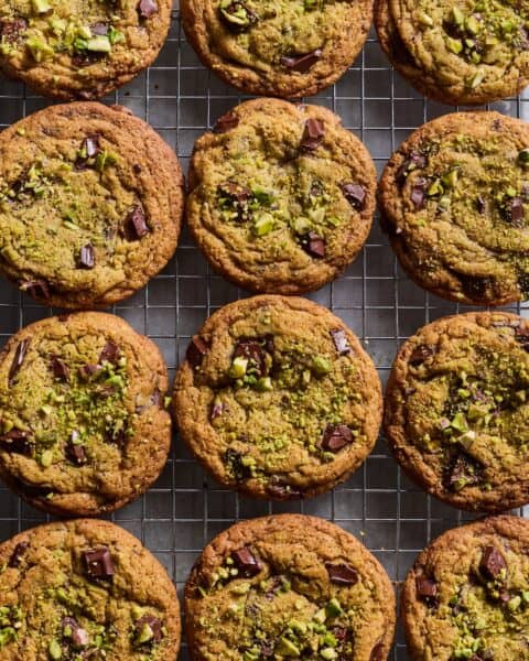 Pistachio Chocolate Chunk Cookies - What's Gaby Cooking