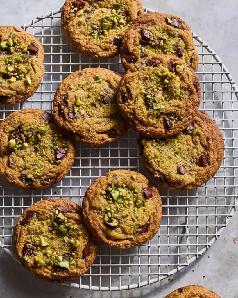 Pistachio Chocolate Chunk Cookies - What's Gaby Cooking