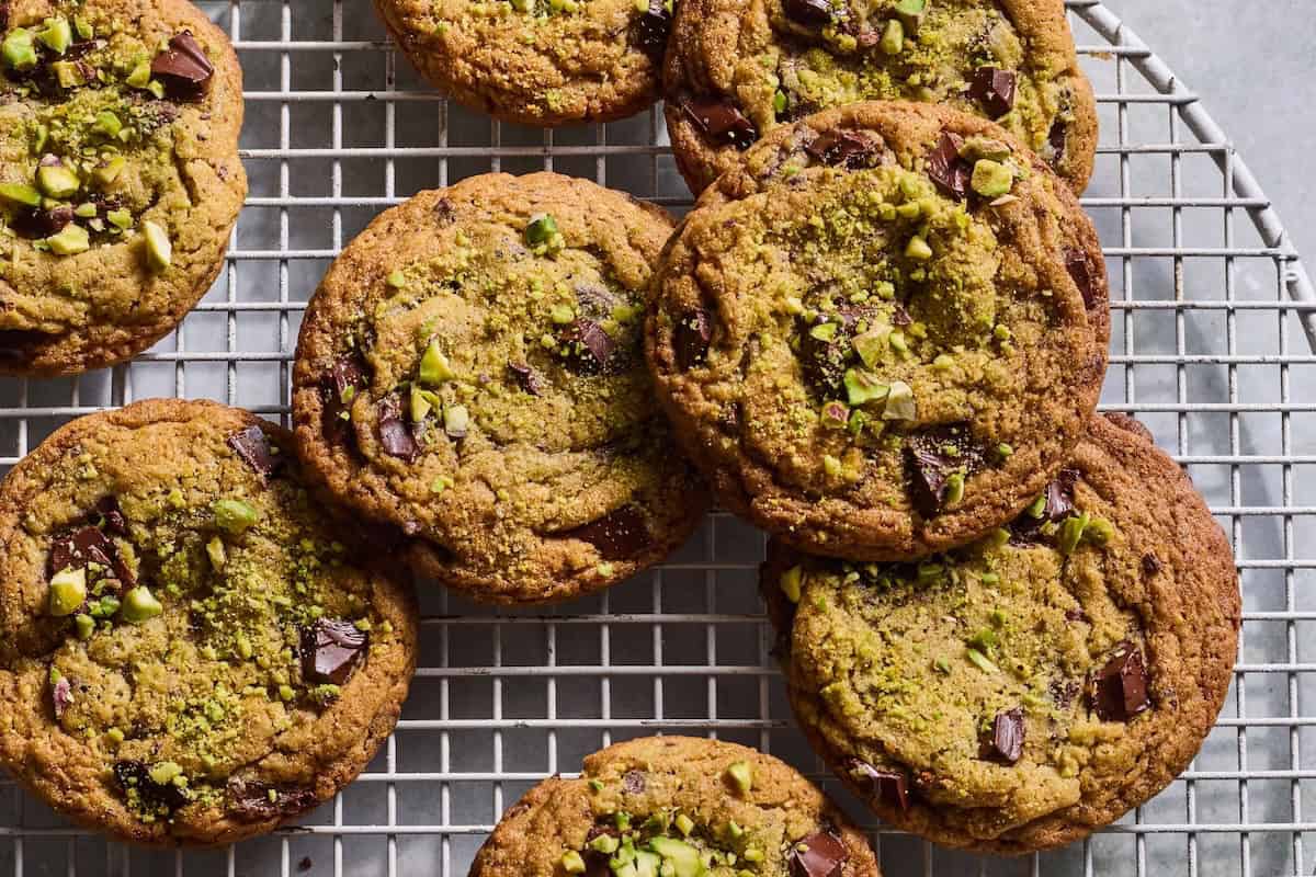 Pistachio Chocolate Chunk Cookies - What's Gaby Cooking