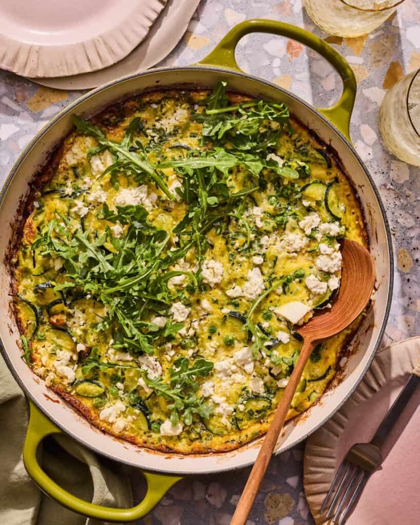 Zucchini Frittata With Feta - What's Gaby Cooking