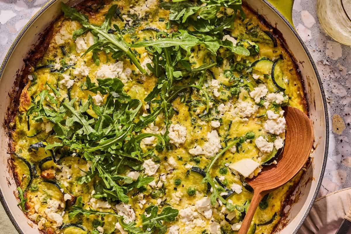 Zucchini Frittata With Feta - What's Gaby Cooking
