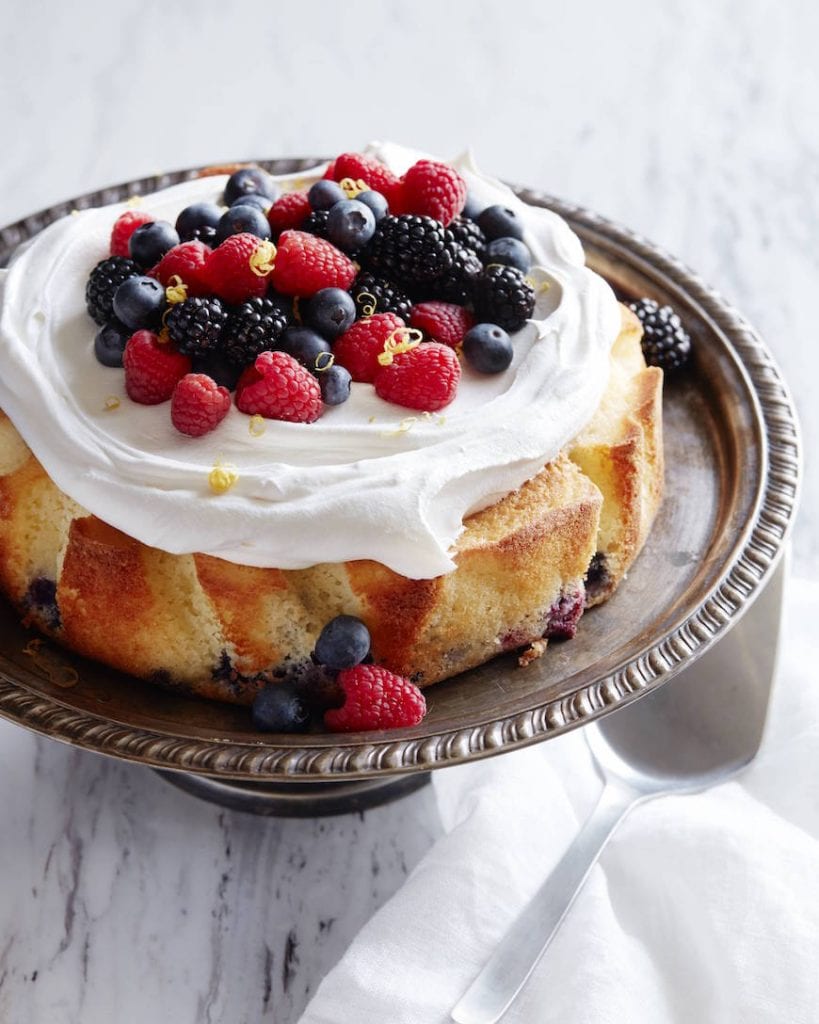 Mixed Berry Lemon Drenched Cake - What's Gaby Cooking