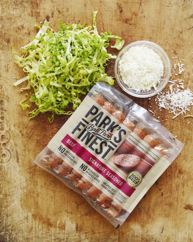 Caesar Salad Hot Dogs - What's Gaby Cooking