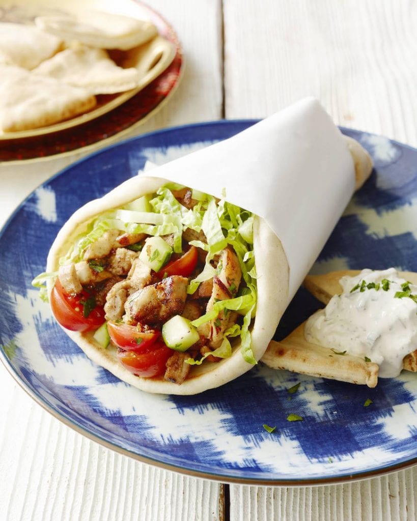 Chicken Shawarma Stuffed Pita - What's Gaby Cooking