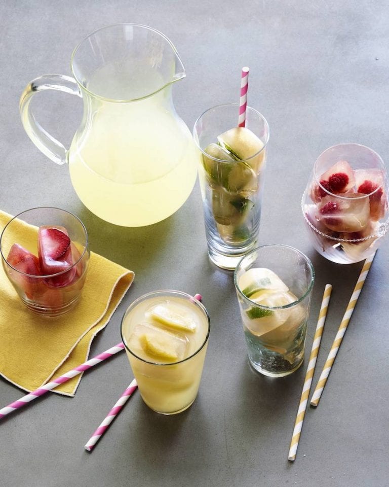 Lemonade Iced Tea Ice Cubes - What's Gaby Cooking