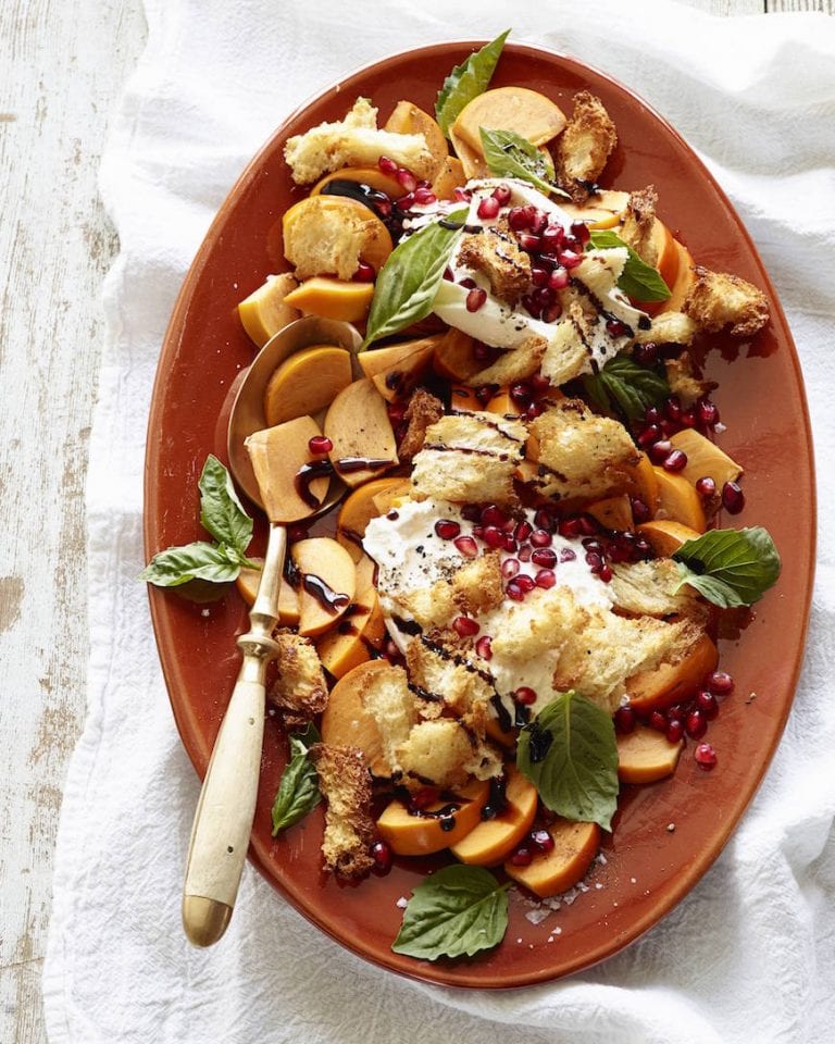 Persimmon Caprese Salad - What's Gaby Cooking