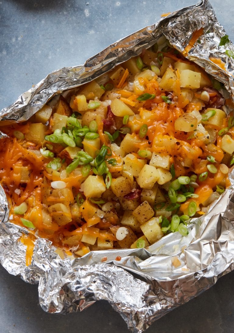 Loaded BBQ Potatoes + How To BBQ Potatoes In Foil