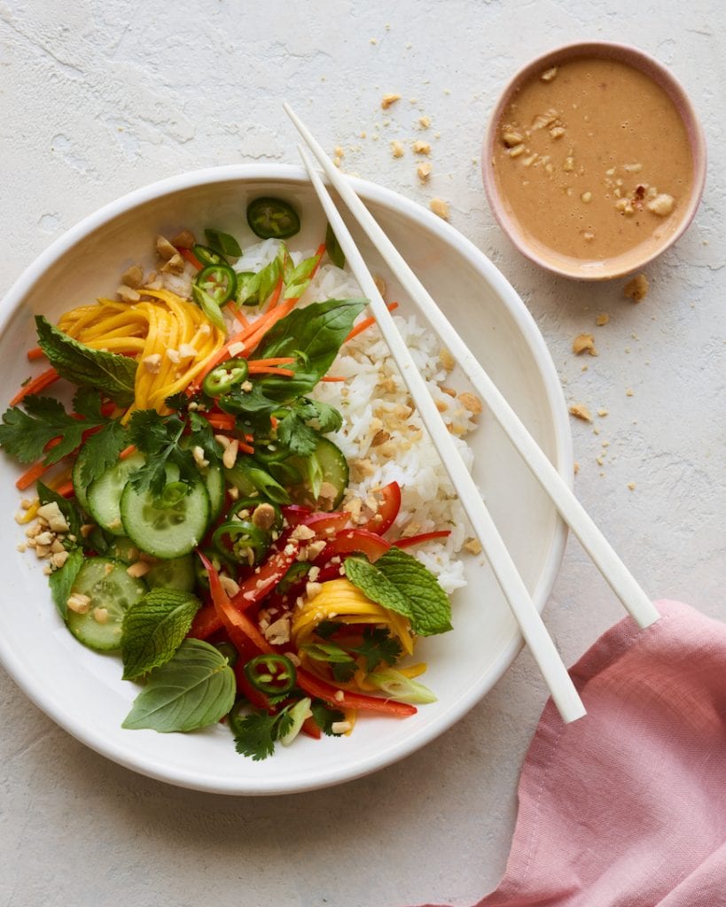 Veggie Spring Roll Bowl - What's Gaby Cooking